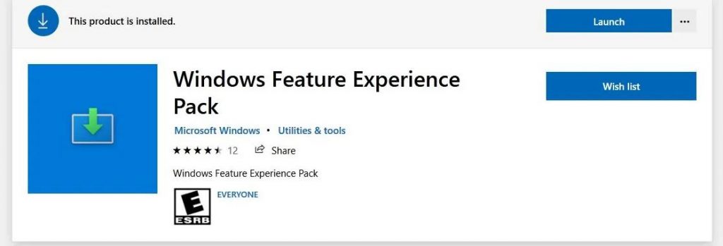 What is the Windows 10 'Feature Experience Pack'?