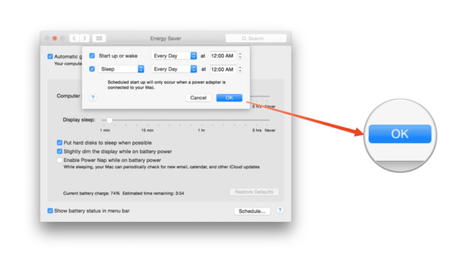 How to Schedule Power On and Off on Apple Computers