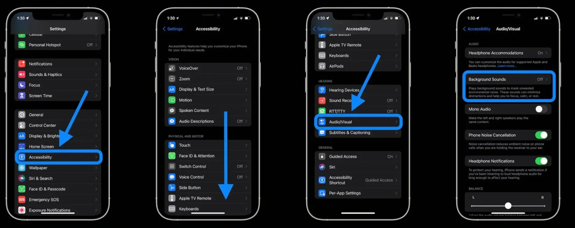 How to Use Background Sounds on iPhone on iOS 15 or Higher